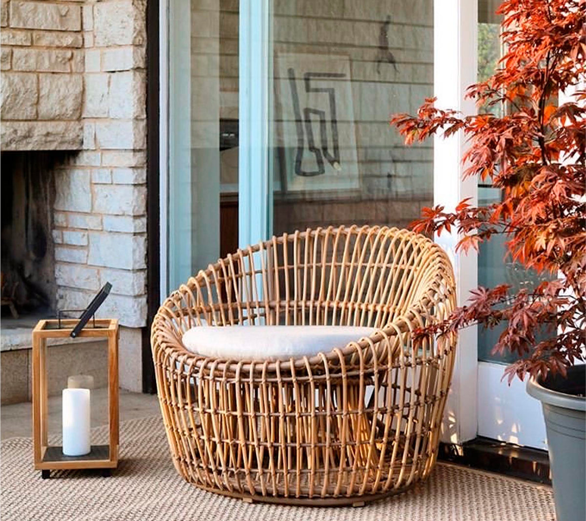 Cane-line Nest round stol - Eksklusive hagemøbler i dansk design – Cane ...